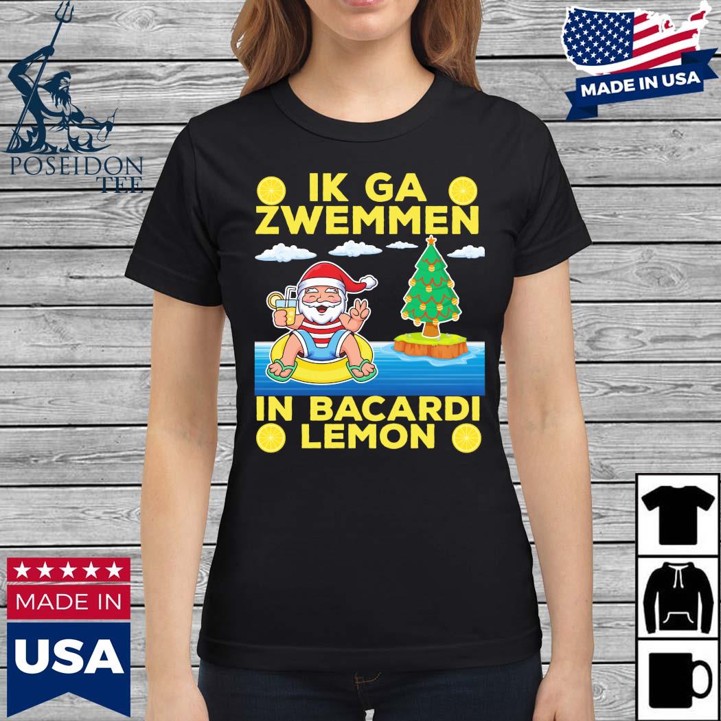 Santa Ik Ga Zwemmen In Bacardi Lemon Christmas Shirt, hoodie, tank top, sweater and long sleeve ...