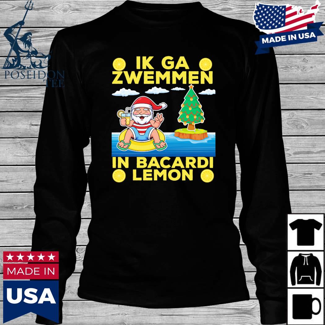 Santa Ik Ga Zwemmen In Bacardi Lemon Christmas Shirt, hoodie, tank top, sweater and long sleeve ...