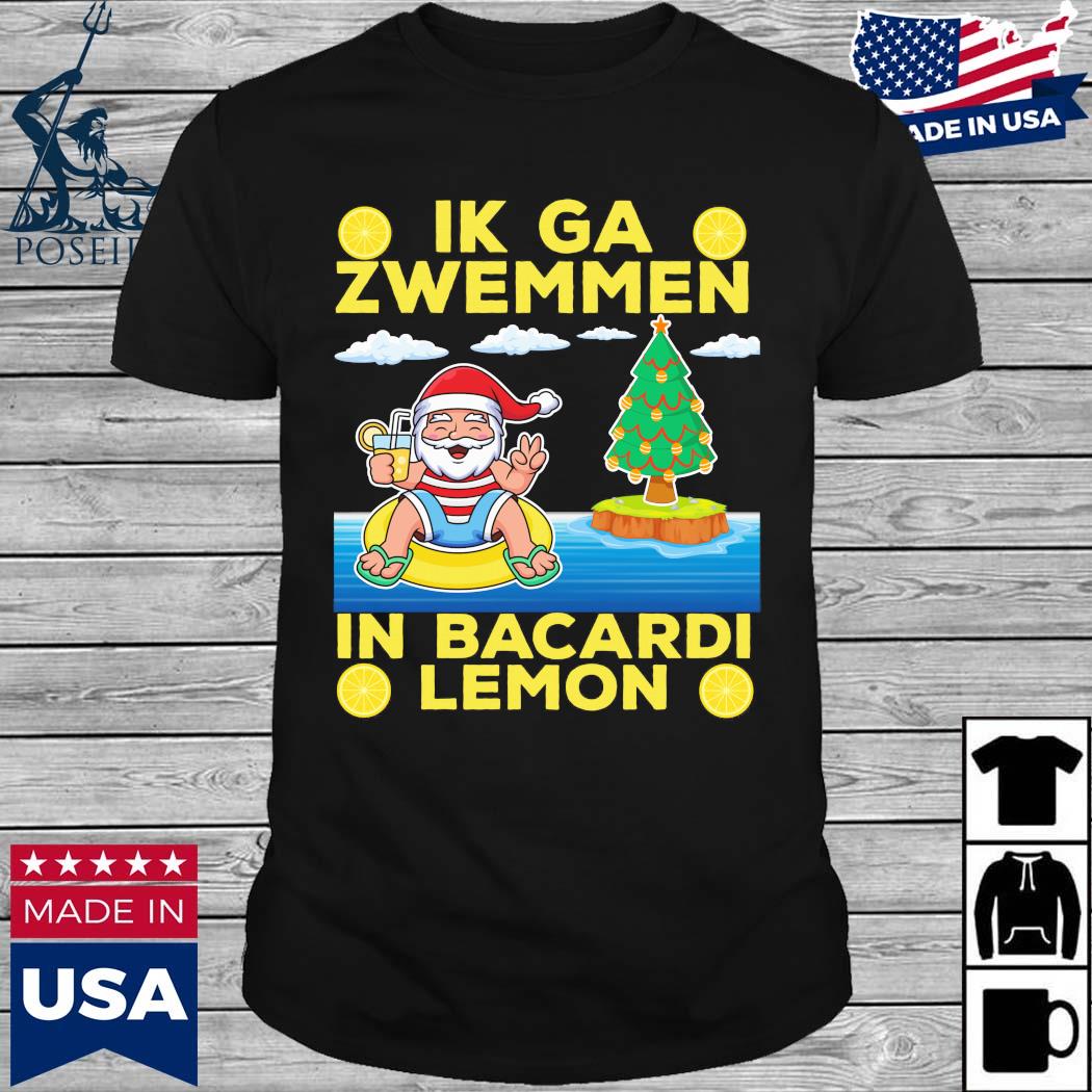 Santa Ik Ga Zwemmen In Bacardi Lemon Christmas Shirt, hoodie, tank top, sweater and long sleeve ...