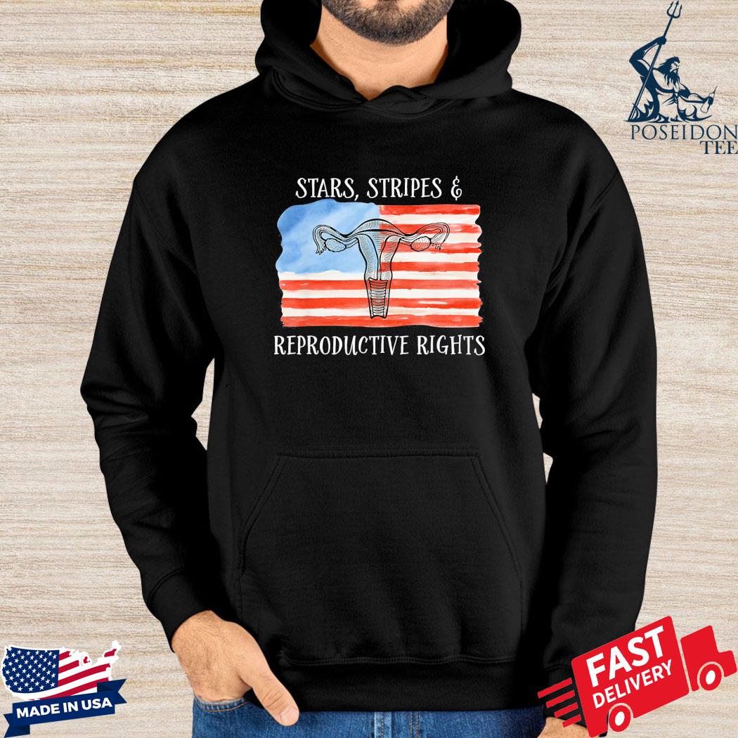Stars Stripes Reproductive Rights Uterus American Flag Shirt, hoodie ...