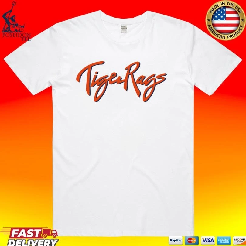 Tiger Rags Script T-shirt, hoodie, tank top, sweater and long sleeve t ...
